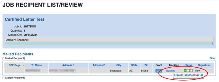 LetterStream » Certified Mail Tracking